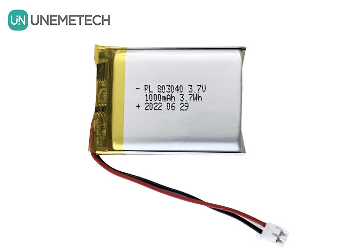 803040 3.7V Li Polymer Rechargeable Battery 3.7Wh 1000mAh Pouch Battery ...