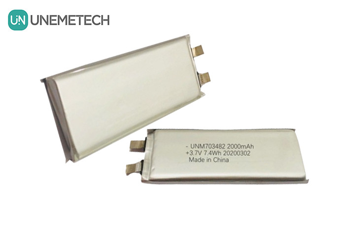3.7V 2000mAh Custom Lithium Polymer Battery Cell 703482 for Speakers ...