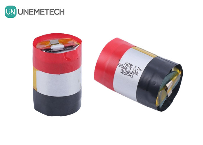 18250 630mAh 3.7V Cylindrical Rechargeable Li Ion Polymer Battery With ...